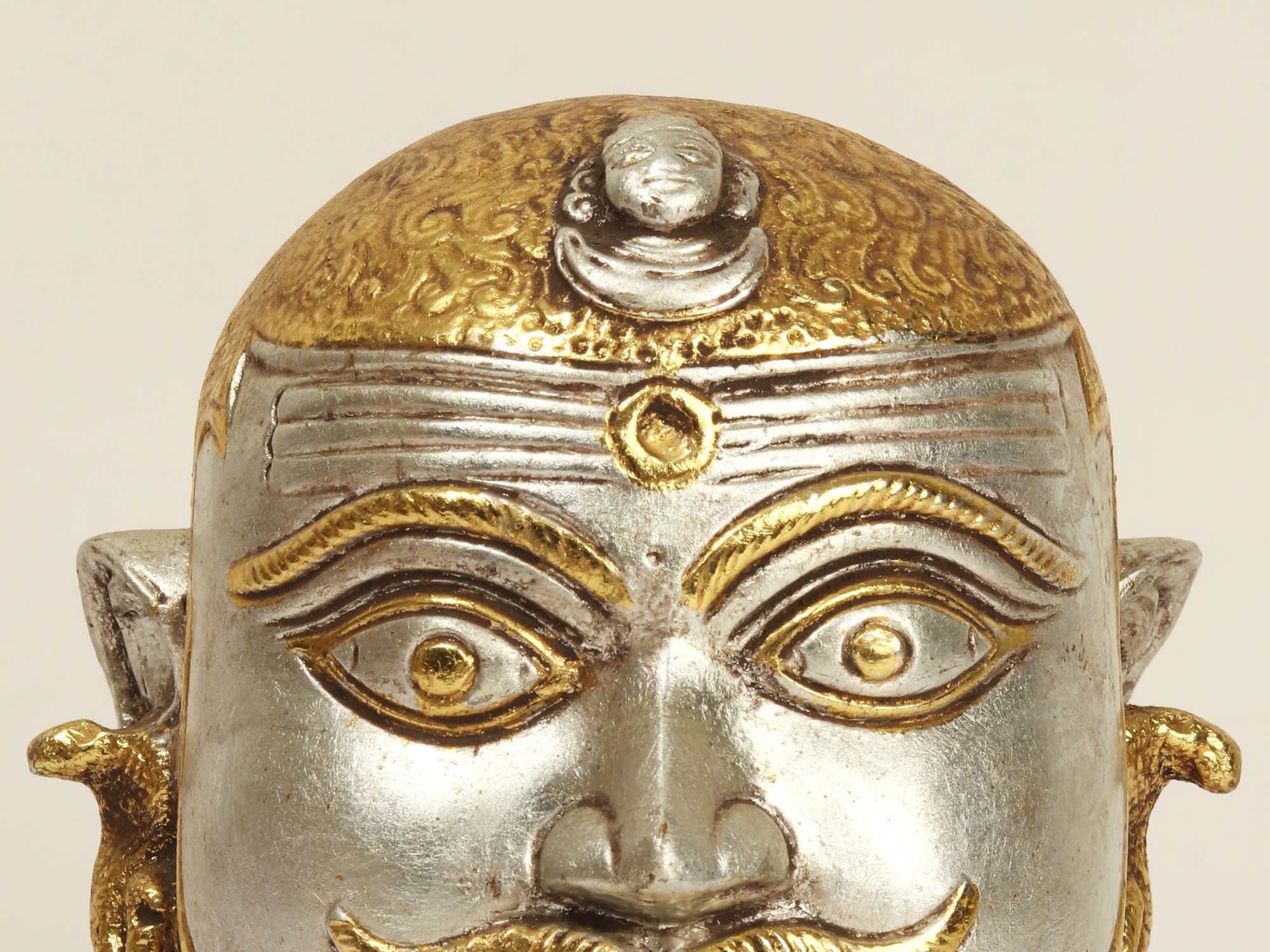 Small Shiva Head Brass Statue | Handmade | Made In India | Exotic India Art