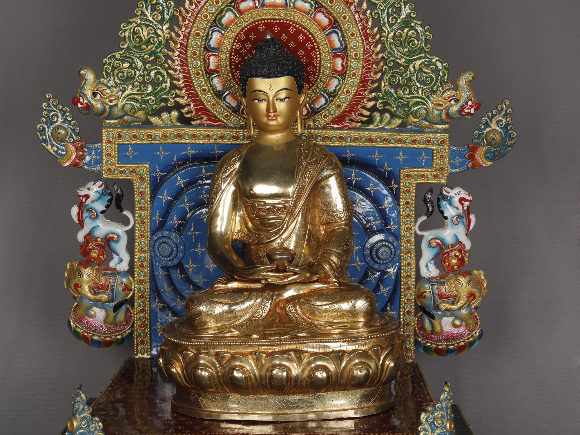 Enthroned Lord Shakyamuni Buddha From Nepal | Exotic India Art