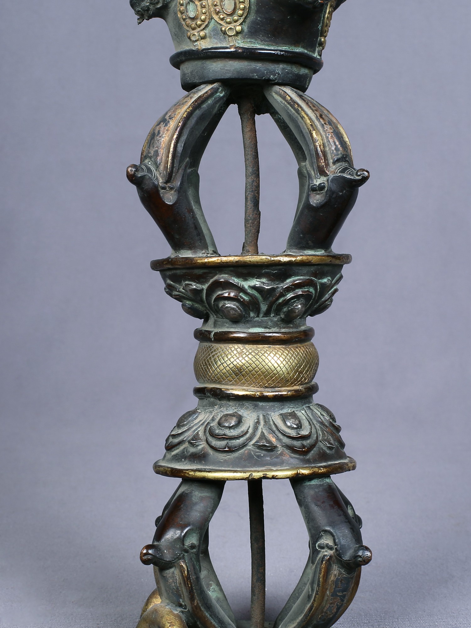 22" Tibetan Buddhist Phurba Dagger from Nepal | Copper Gilded with Gold ...