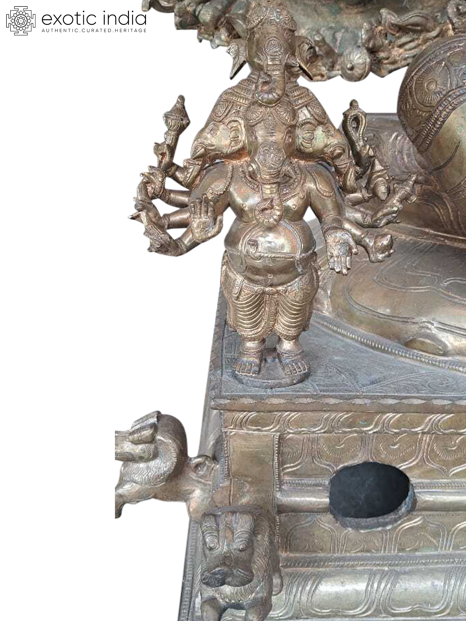 63" Large The Majestic Lord Maha Sadashiva Bronze Statue With 108 ...