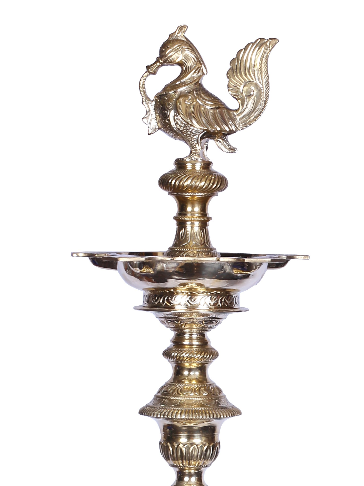41" Brass Large Kuthu Vilakku Pooja Oil Lamp | Exotic India Art