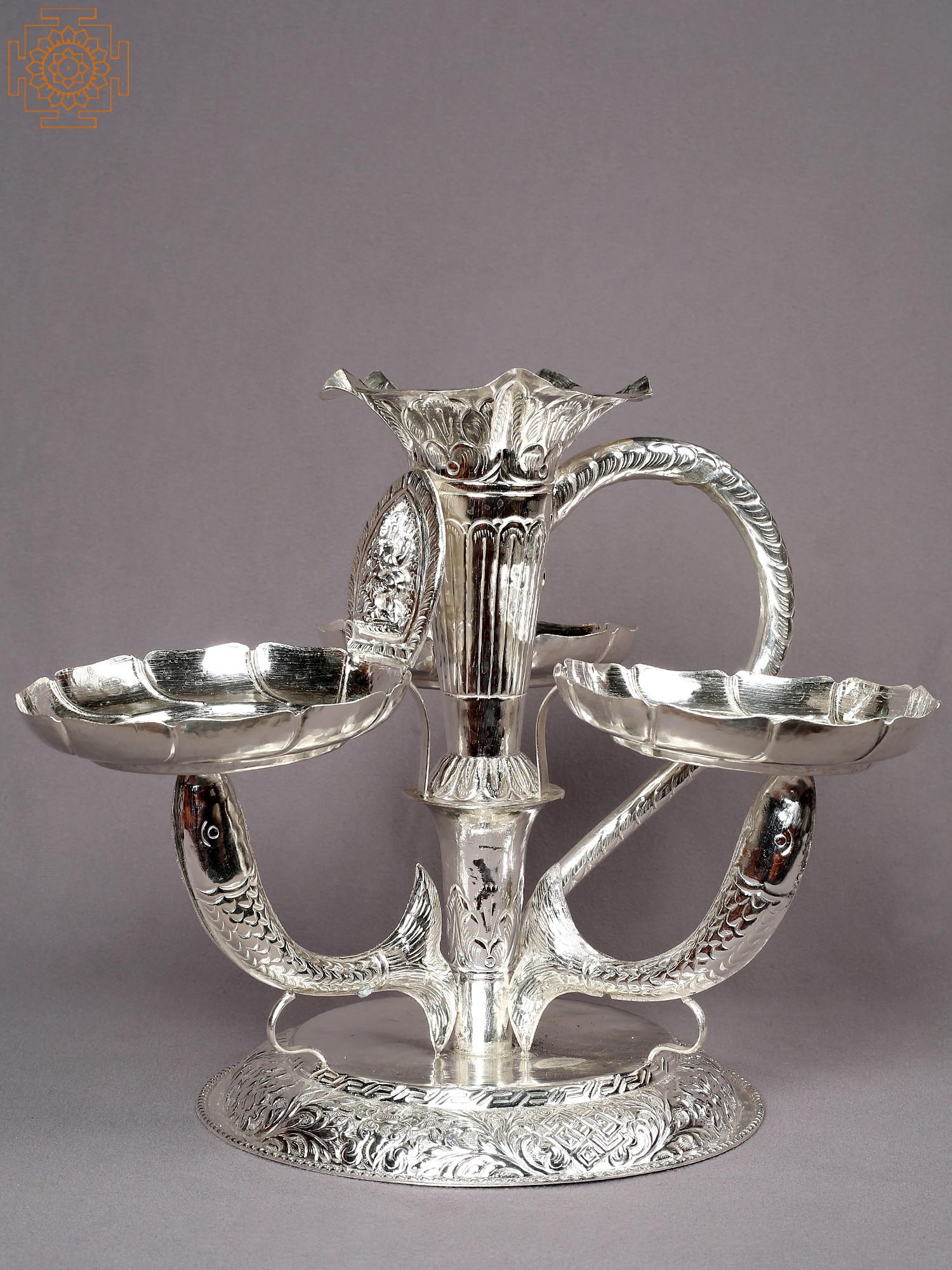 10" Silver Tikadani from Nepal | Exotic India Art