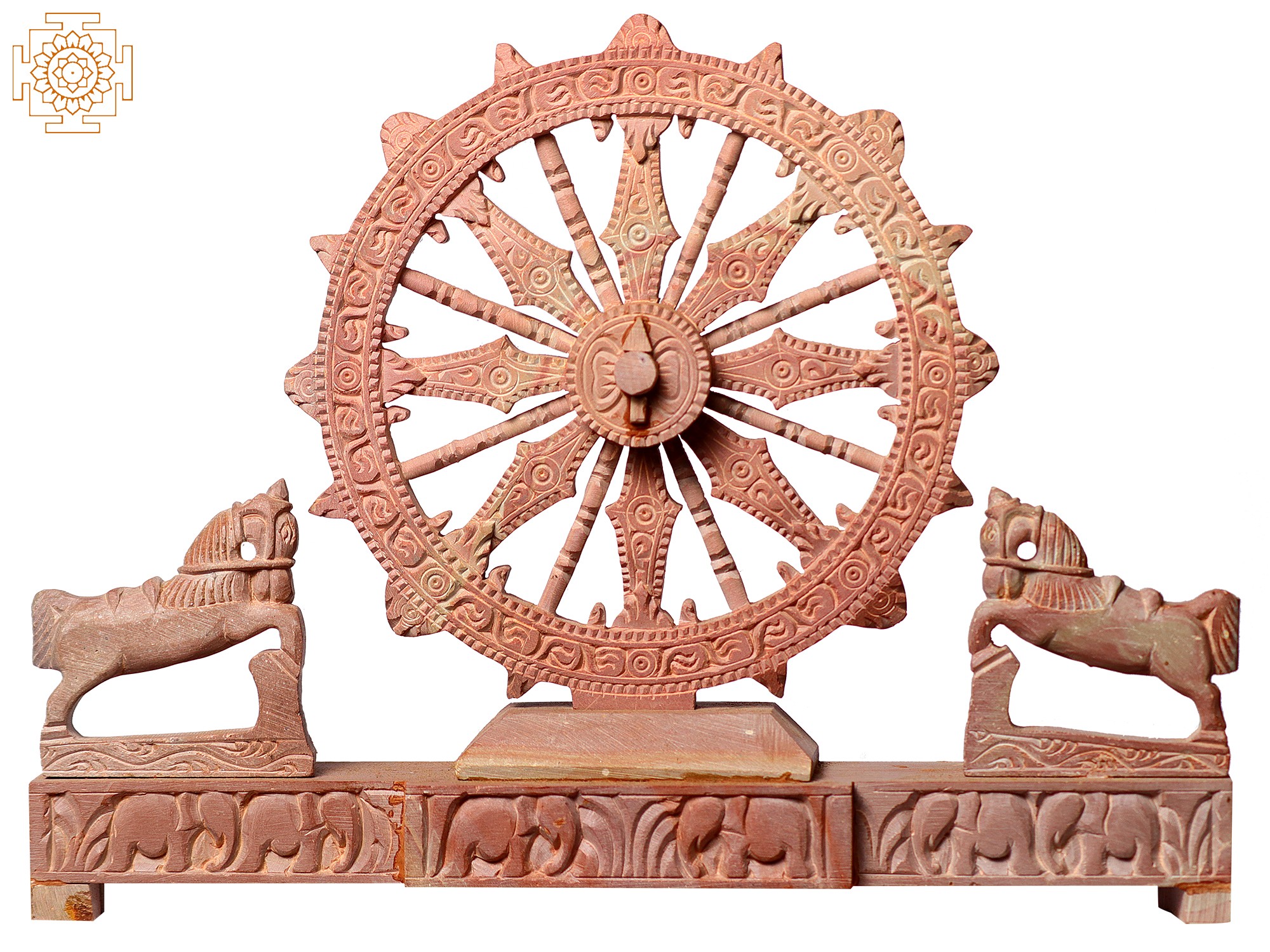 10" Sun Temple Konark Wheel With Horse | Exotic India Art
