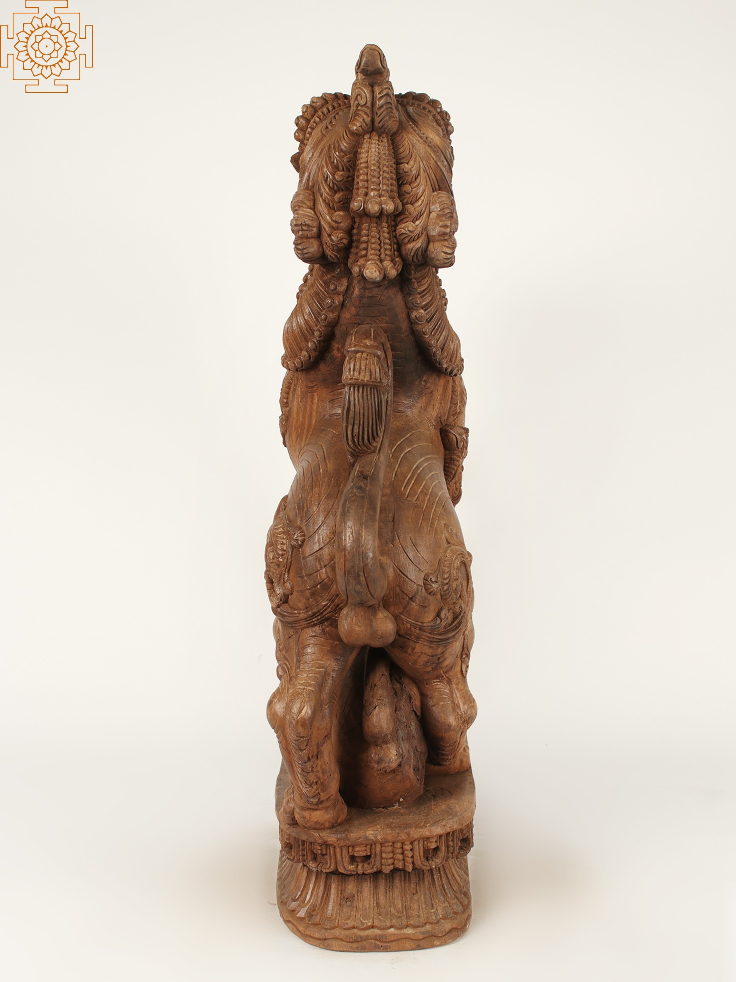 36" Wooden Large Yali | Exotic India Art