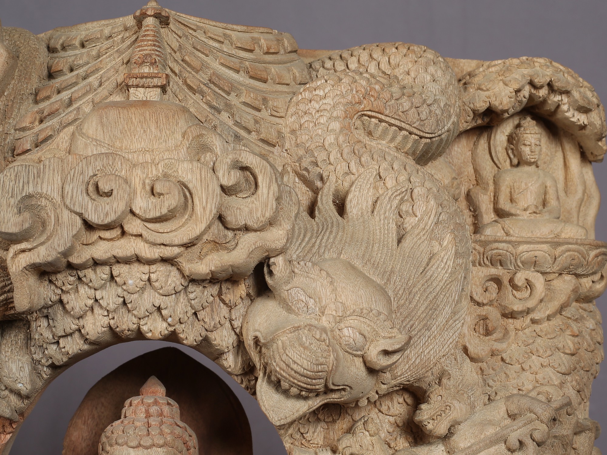 19'' Demons Attacking Buddha | Nepalese Handicrafts | Exotic India Art