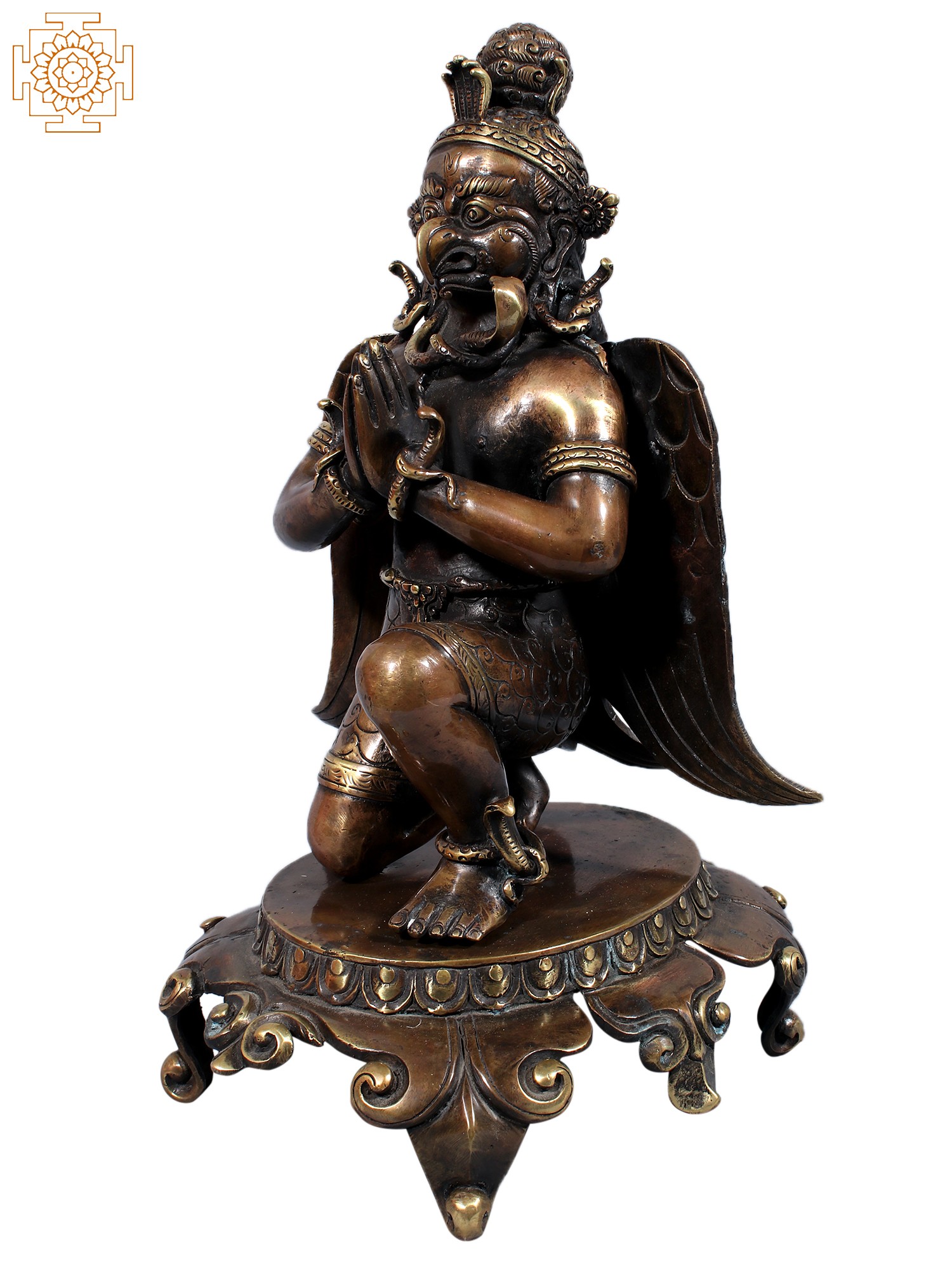 13" Sitting Garuda in Namaskar Mudra | Exotic India Art