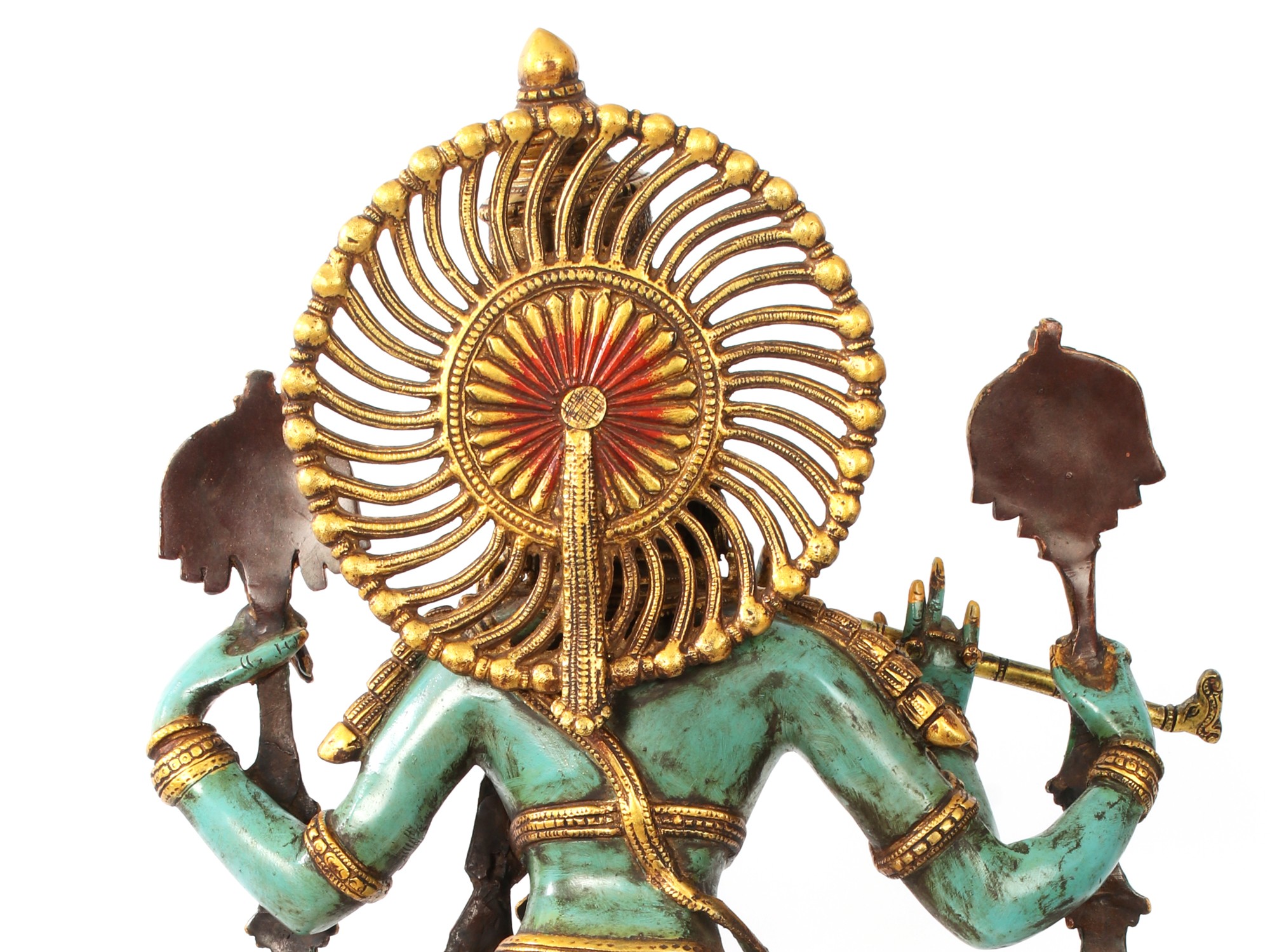 31" Large Brass Colorful Standing Lord Venugopal (Krishna) Playing ...