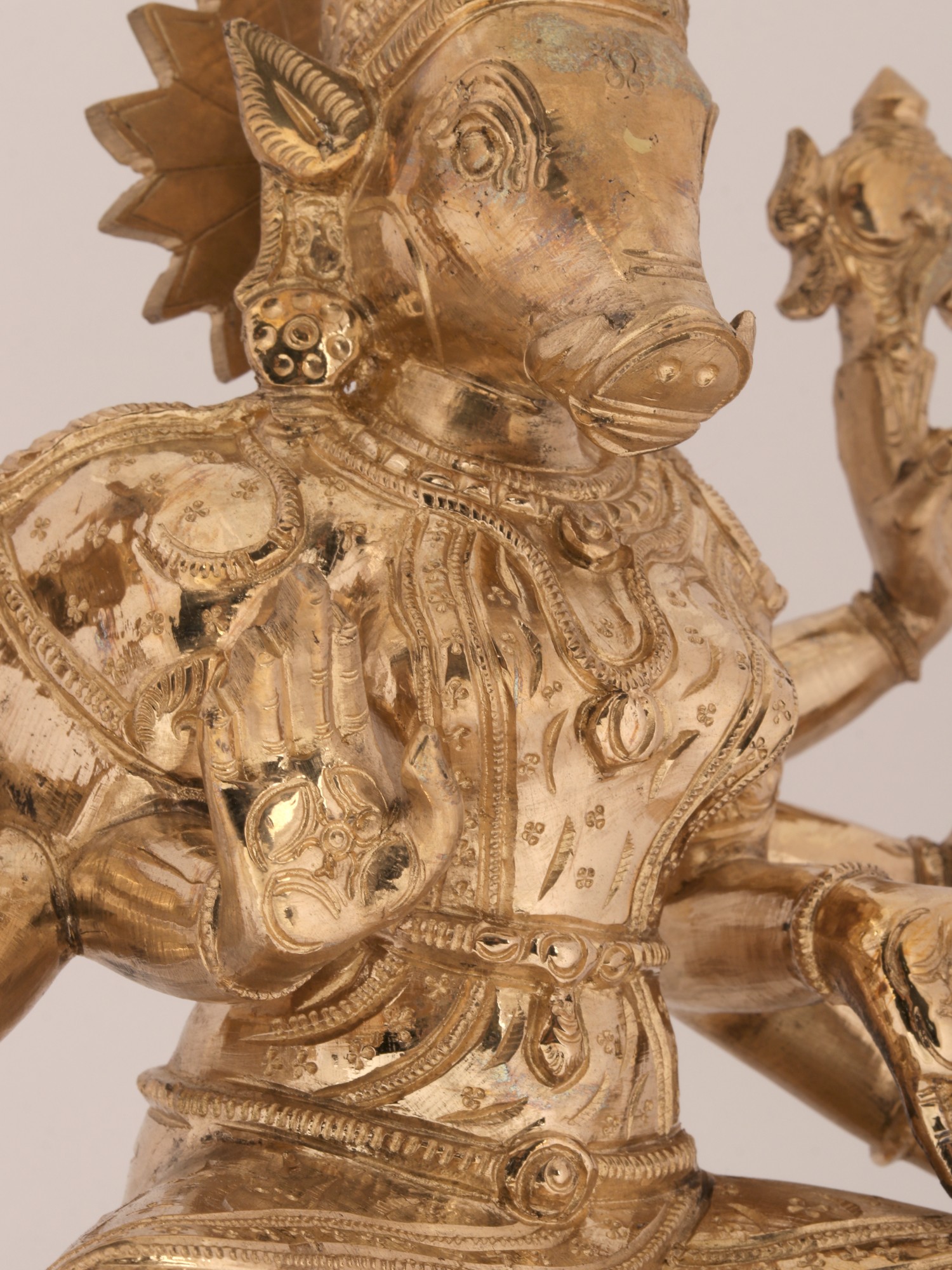 12'' Eight-Handed Goddess Varahi Bronze Statue | Exotic India Art