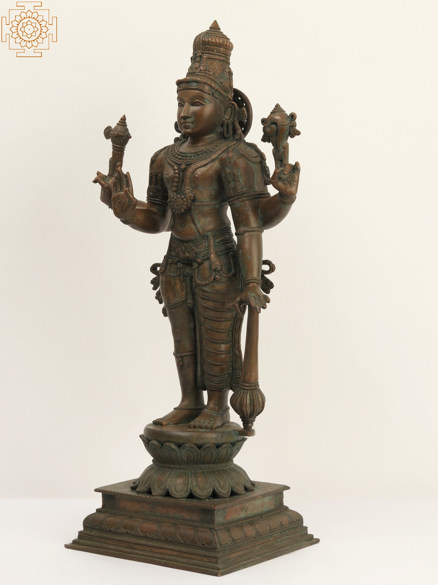 21" Brass Hari-Hara Statue | The Deity Who is Both Shiva and Vishnu ...