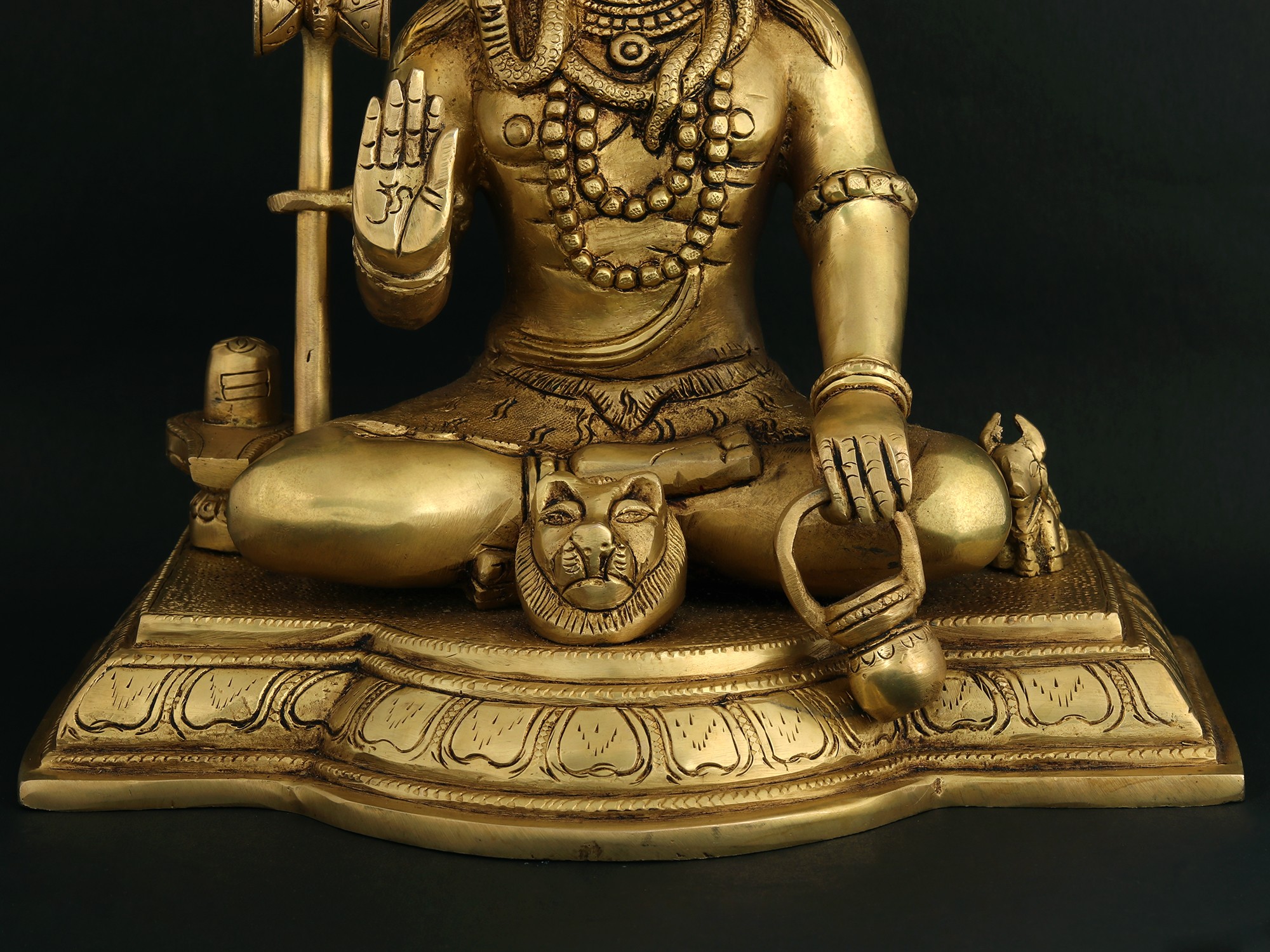 10" Sitting Lord Shiva in Blessing Gesture | Brass Statue | Exotic ...