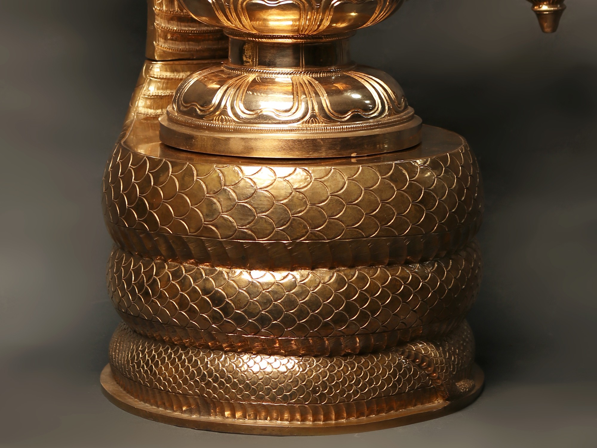 Shivalingam with Five Hooded Crowning Serpent Bronze Statue | Exotic ...