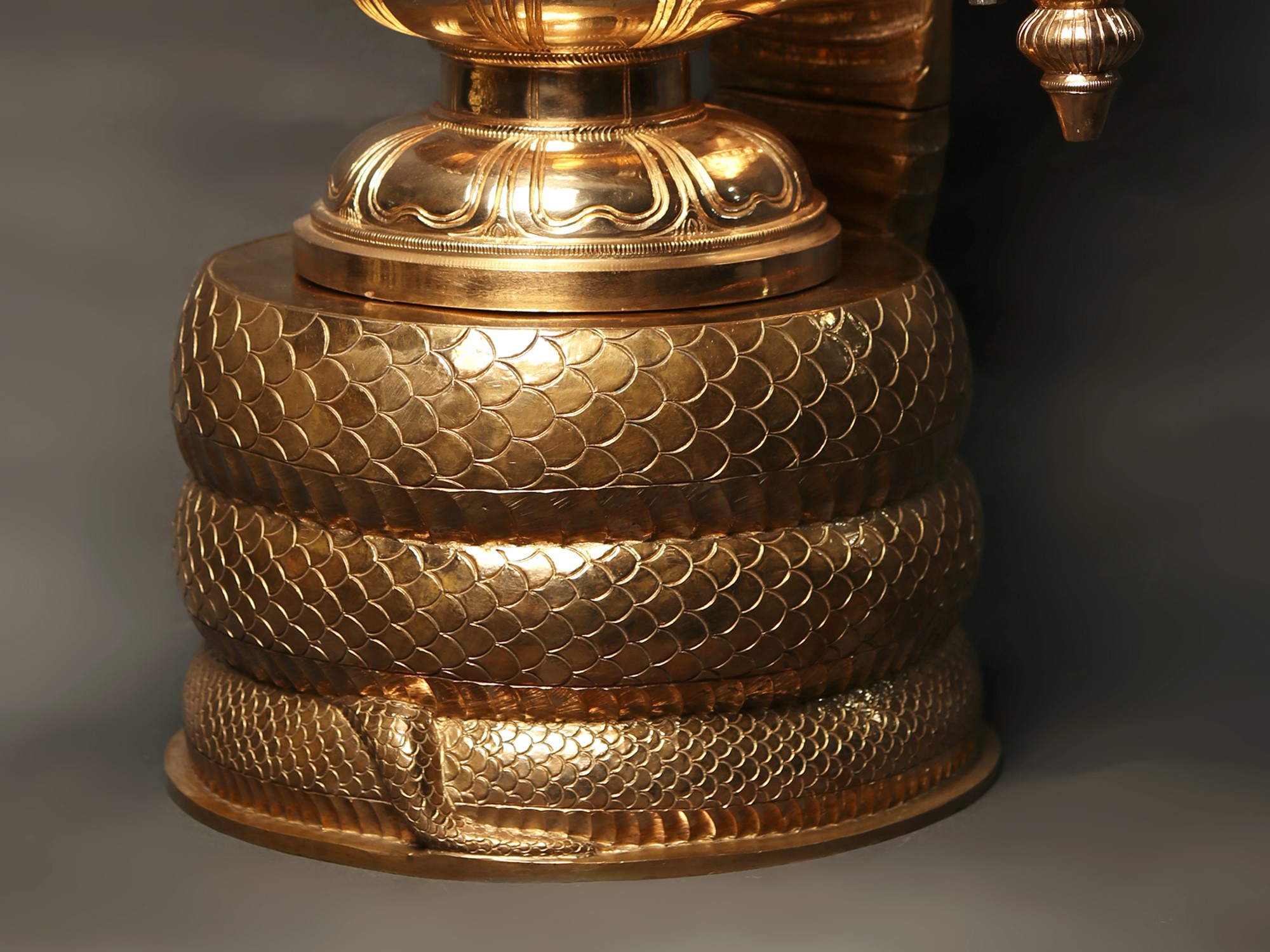 Shivalingam with Five Hooded Crowning Serpent Bronze Statue | Exotic ...