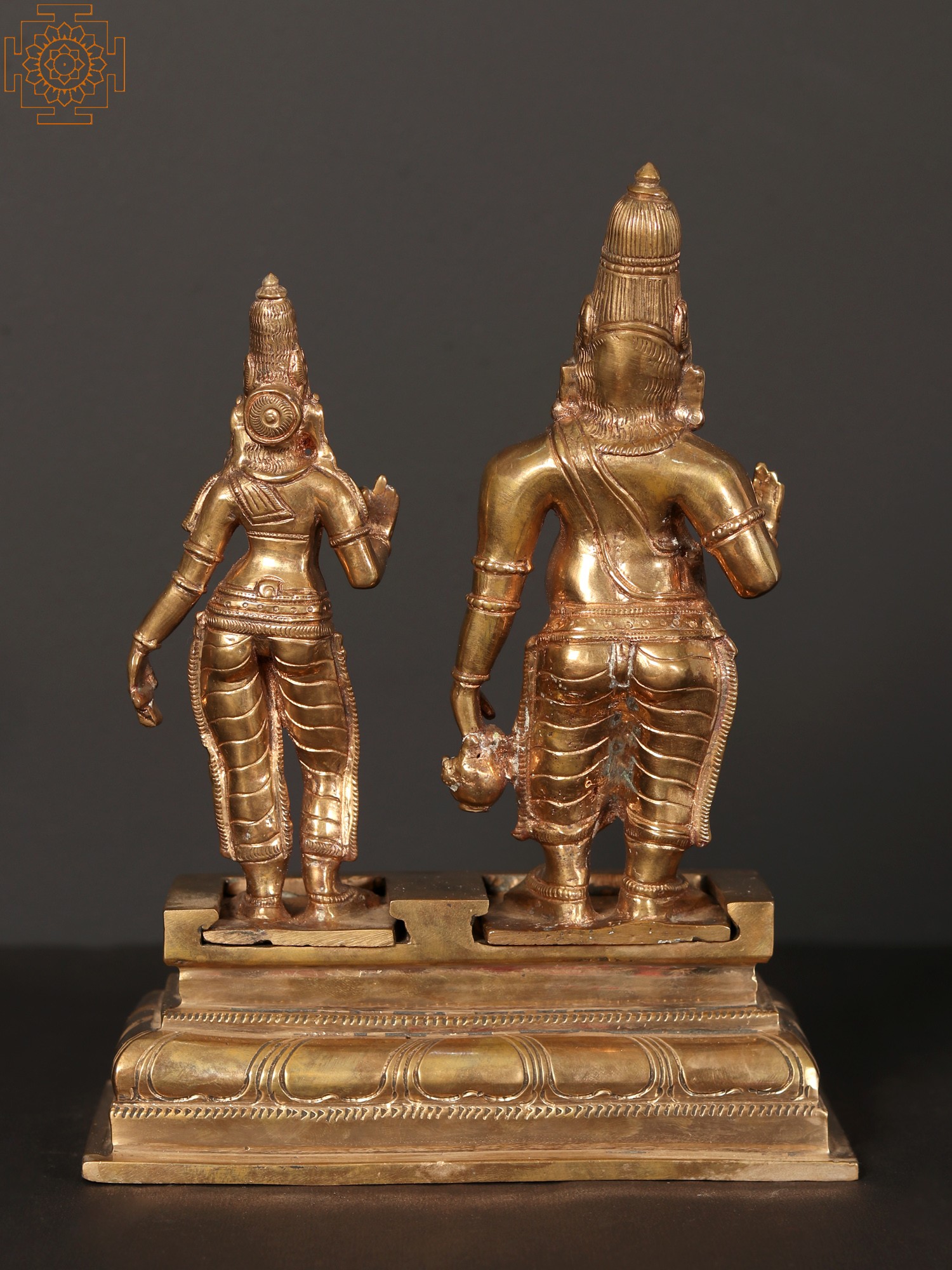 9" Agastya Muni with His Wife Lopamudra | Bronze Statue | Exotic India Art