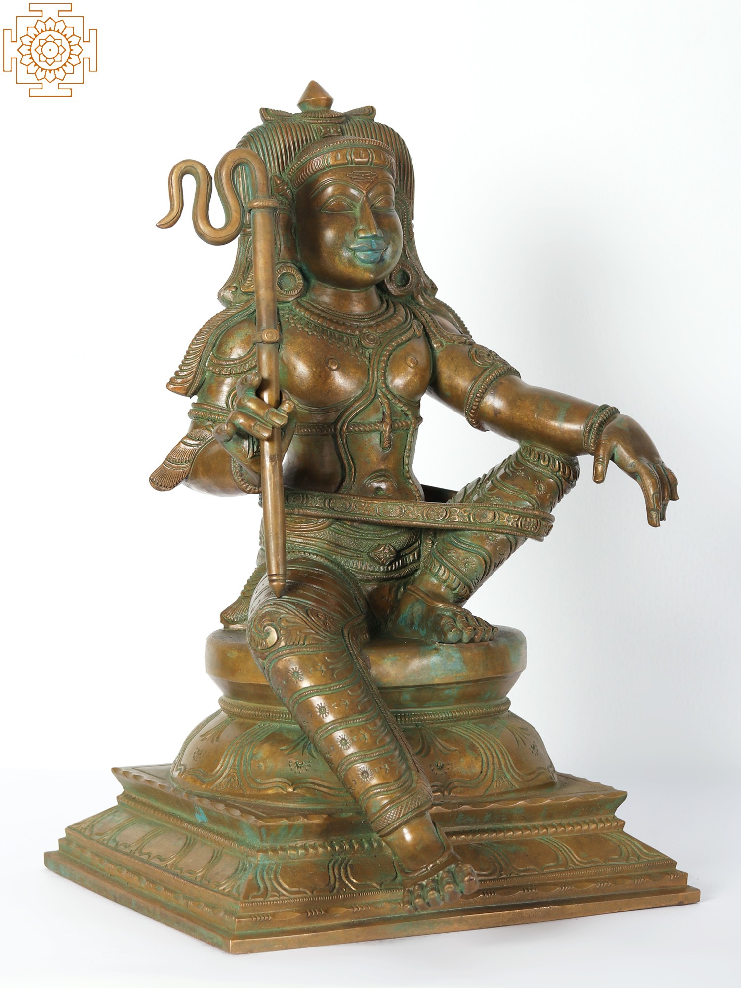 17" Bronze Lord Shasta (Form of Shiva) Statue | Exotic India Art