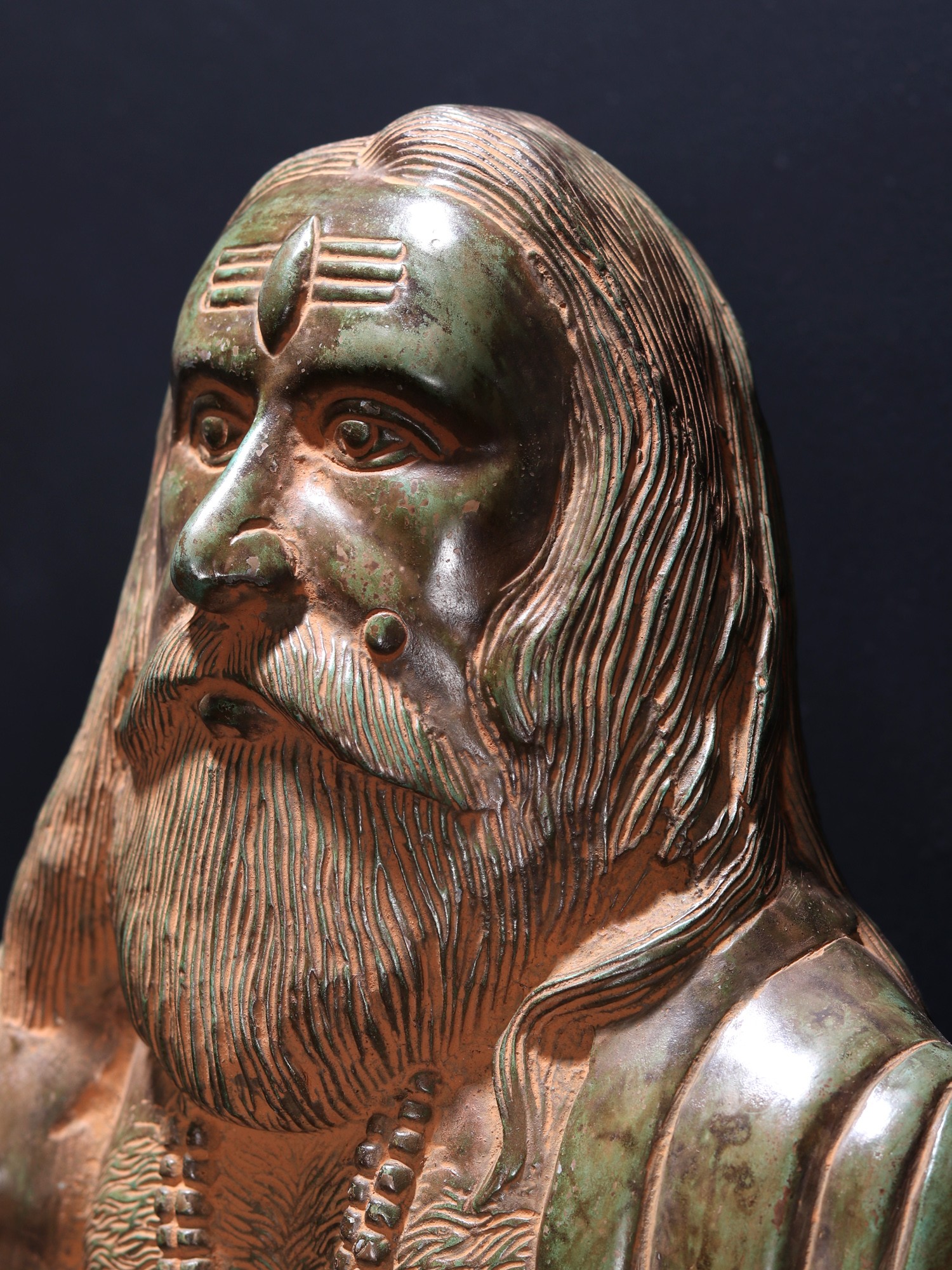 9" Mantradrashta Rishi (Vedic Seer) | Brass Sculpture | Exotic India Art