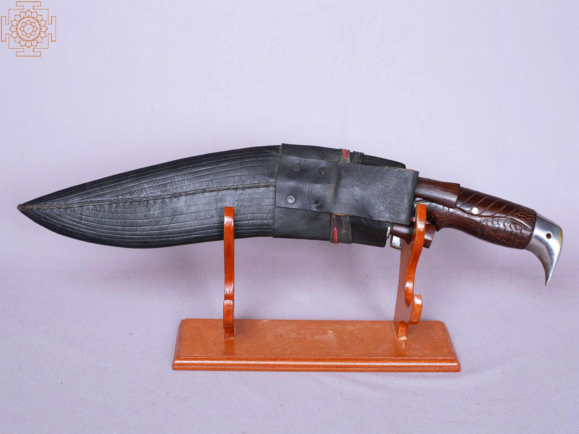 17" Wooden Carved 3 Chira Ganjawal Khukuri From Nepal | Exotic India Art