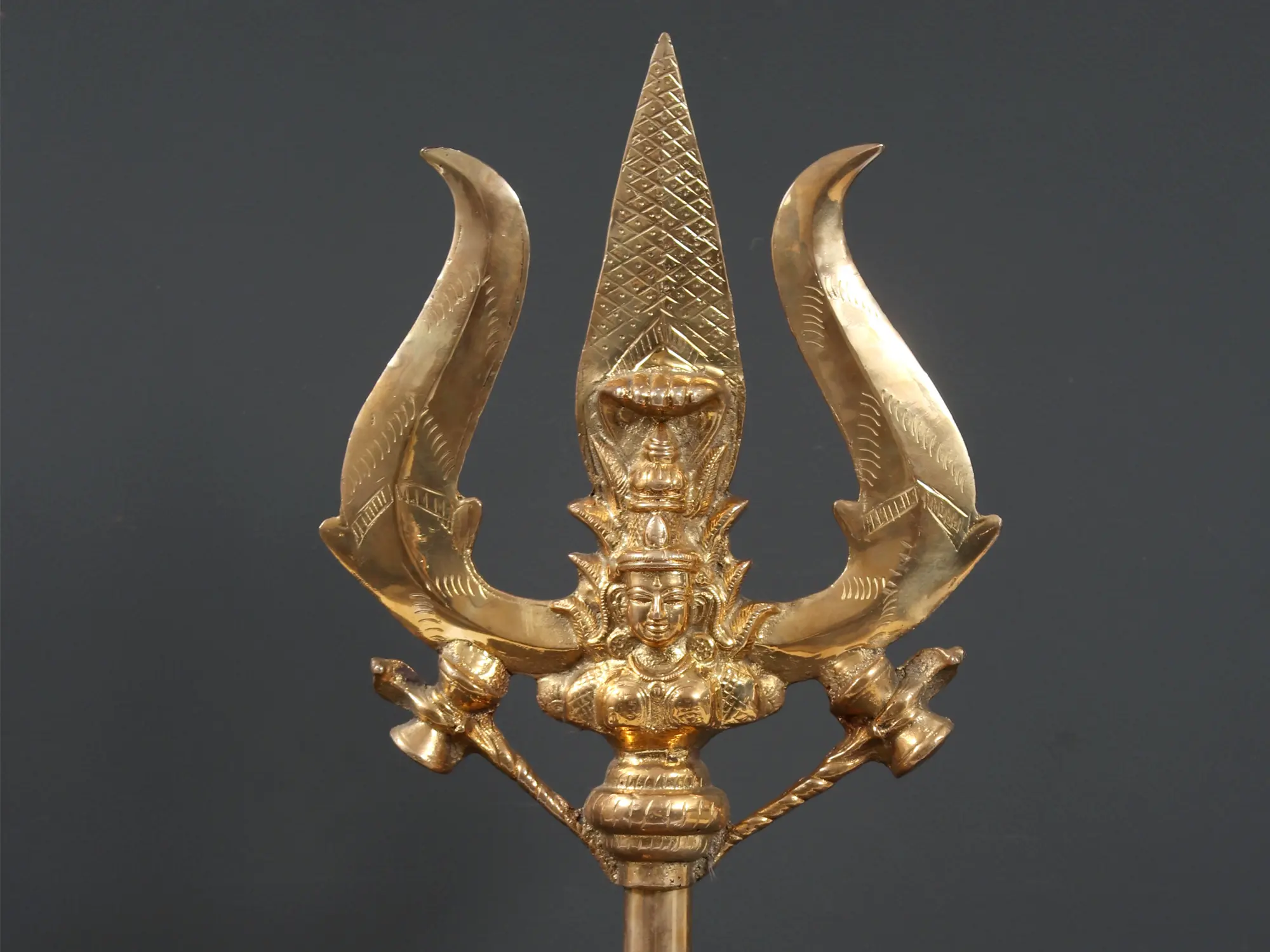 27" Lord Shiva's Trishul | Trident with Stand | Exotic India Art