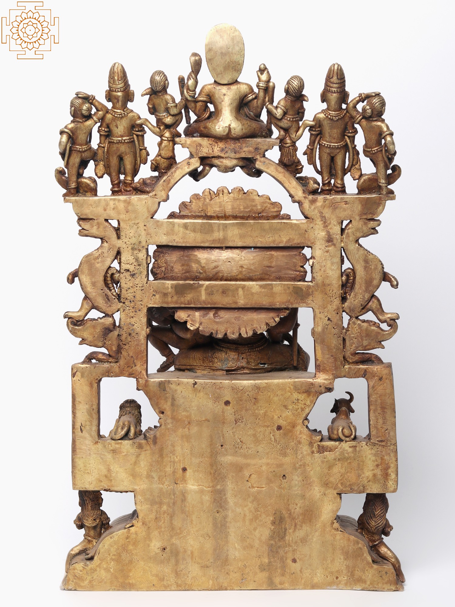 22" Bronze Shiva and Parvati Idol Seated On Throne In The Divine ...