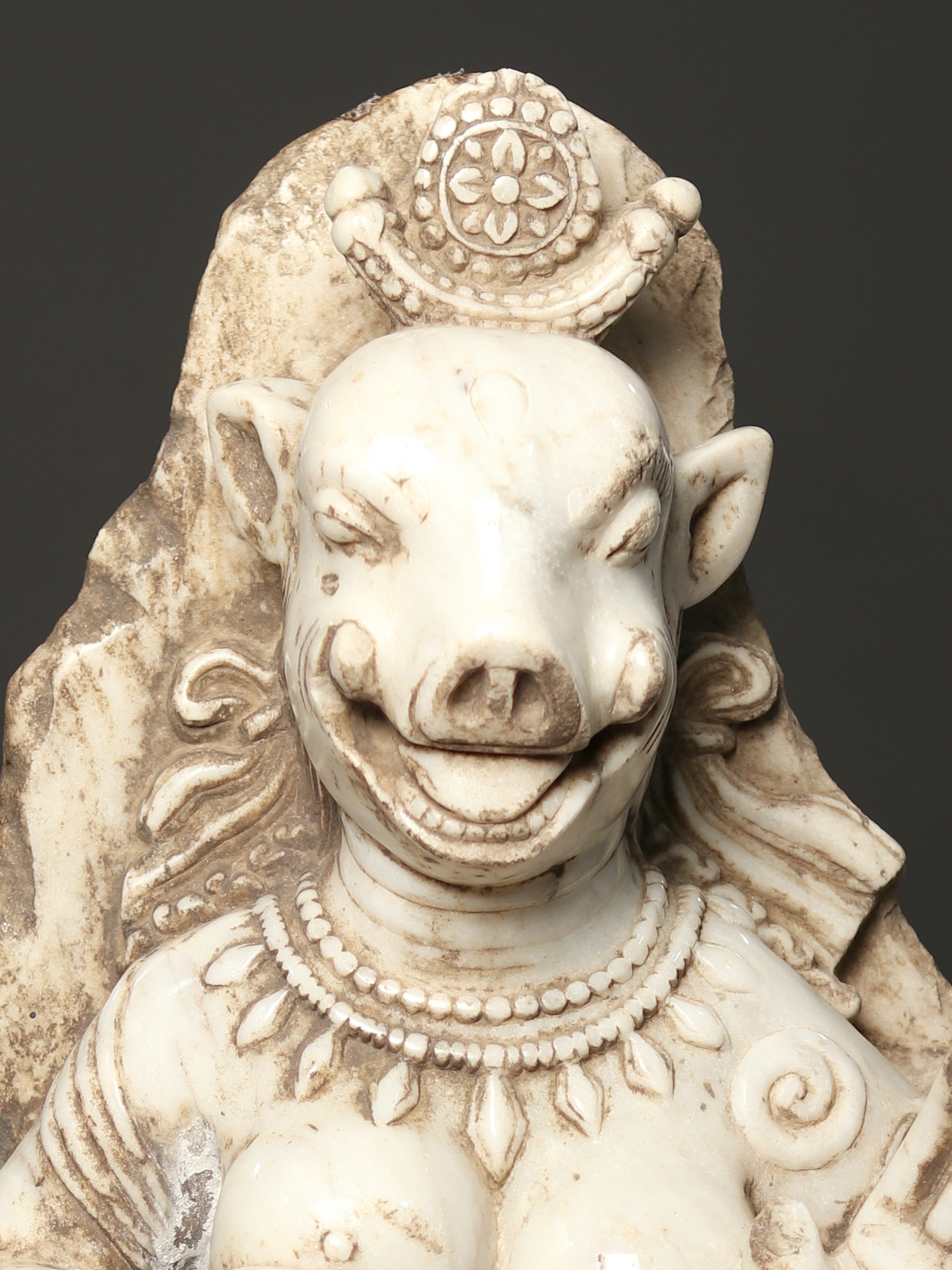 25" Vintage Matrika Varahi Statue on Wooden Stand | Modern Art ...