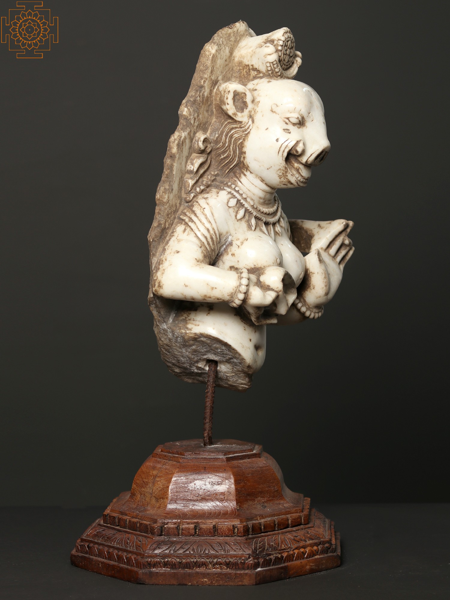 25" Vintage Matrika Varahi Statue on Wooden Stand | Modern Art ...