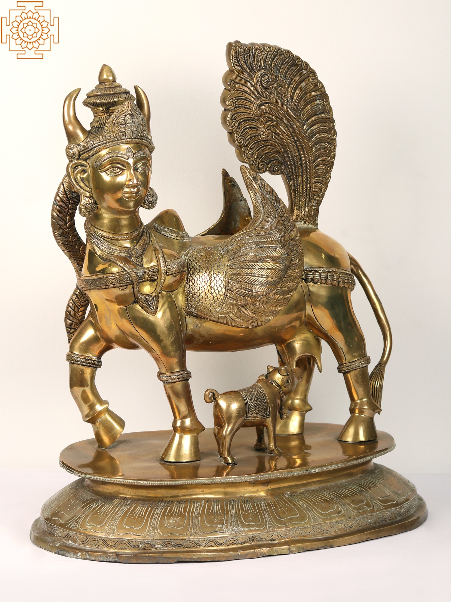Brass Goddess Kamadhenu Statue - The Sacred Cow | Exotic India Art