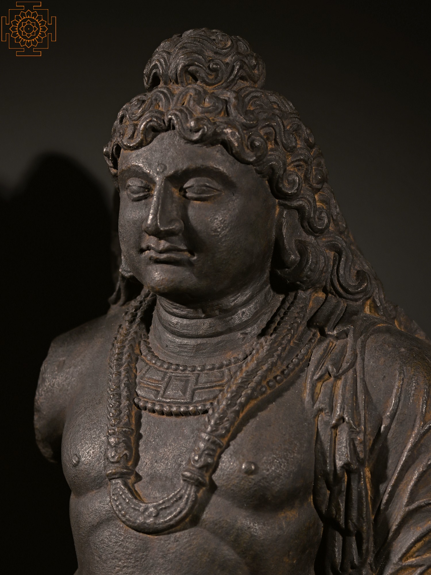 32" Gandhara Buddha Idol Stone Sculpture | Exotic India Art