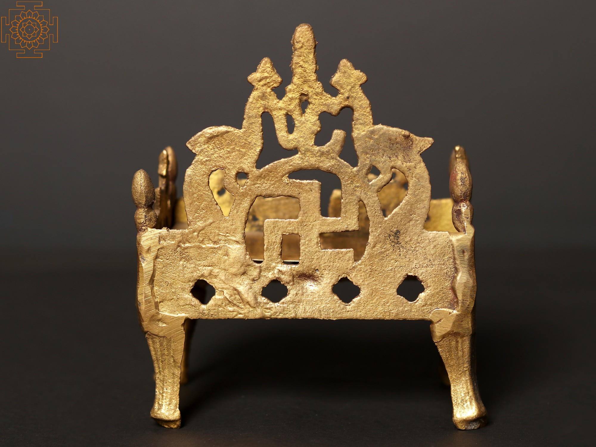 5" Brass Design Temple Small Throne | Exotic India Art