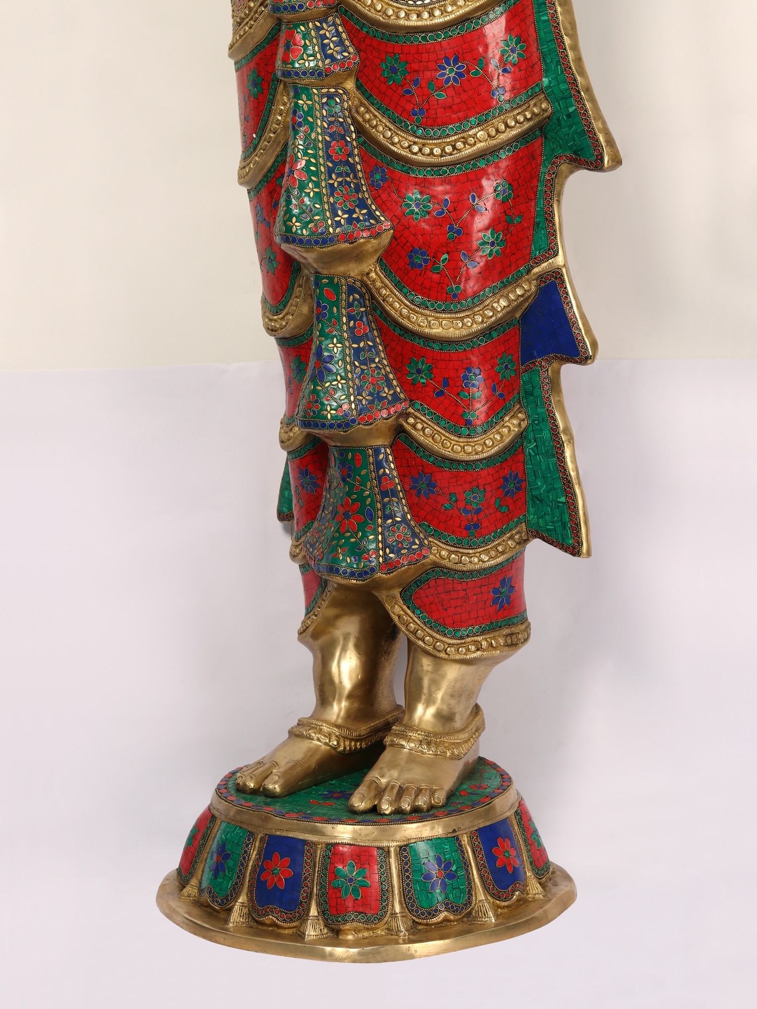 72" Large Brass Namaste Lady (Anjali Mudra) | Brass Statue | Exotic ...