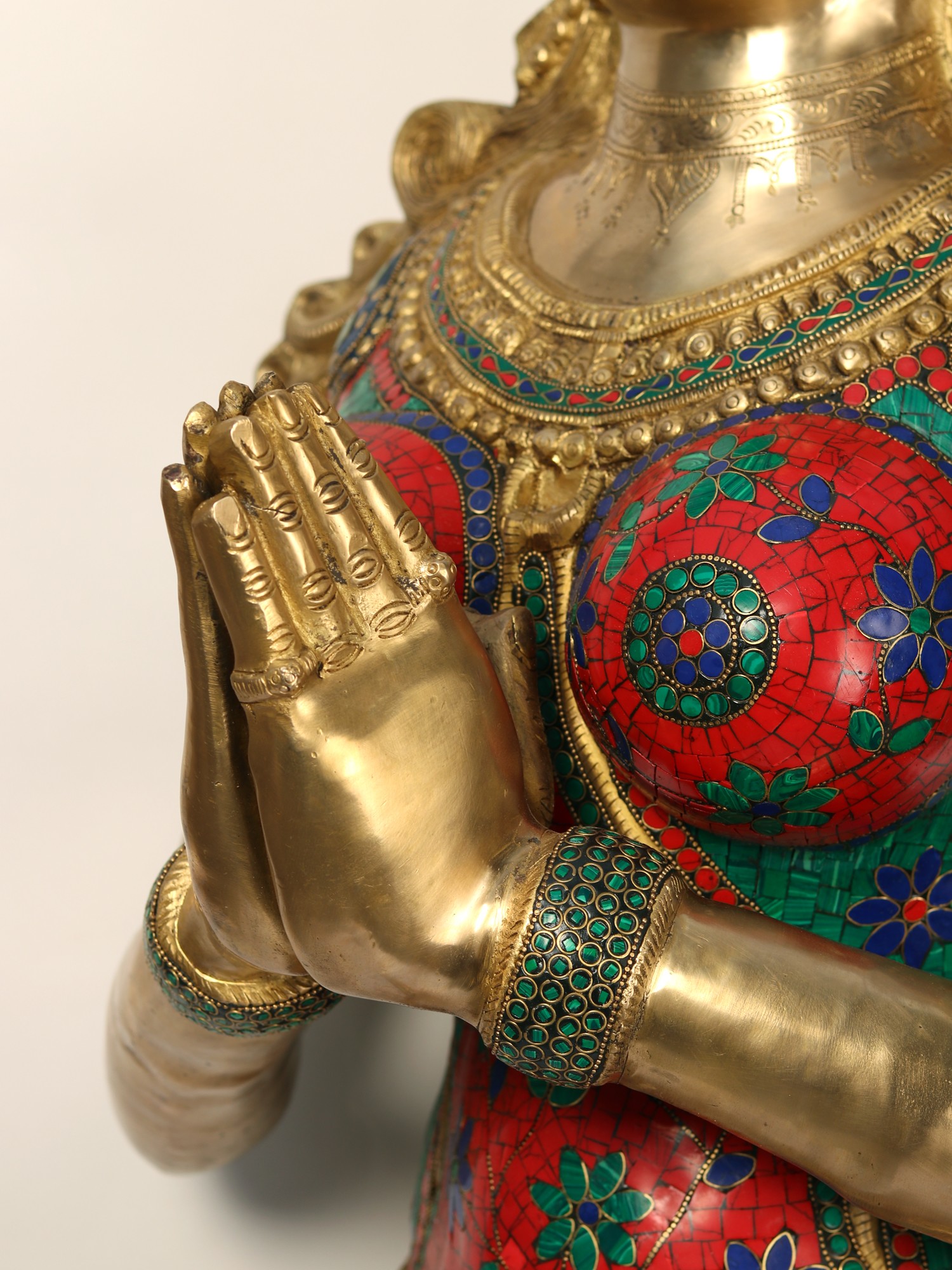 72" Large Brass Namaste Lady (Anjali Mudra) | Brass Statue | Exotic ...