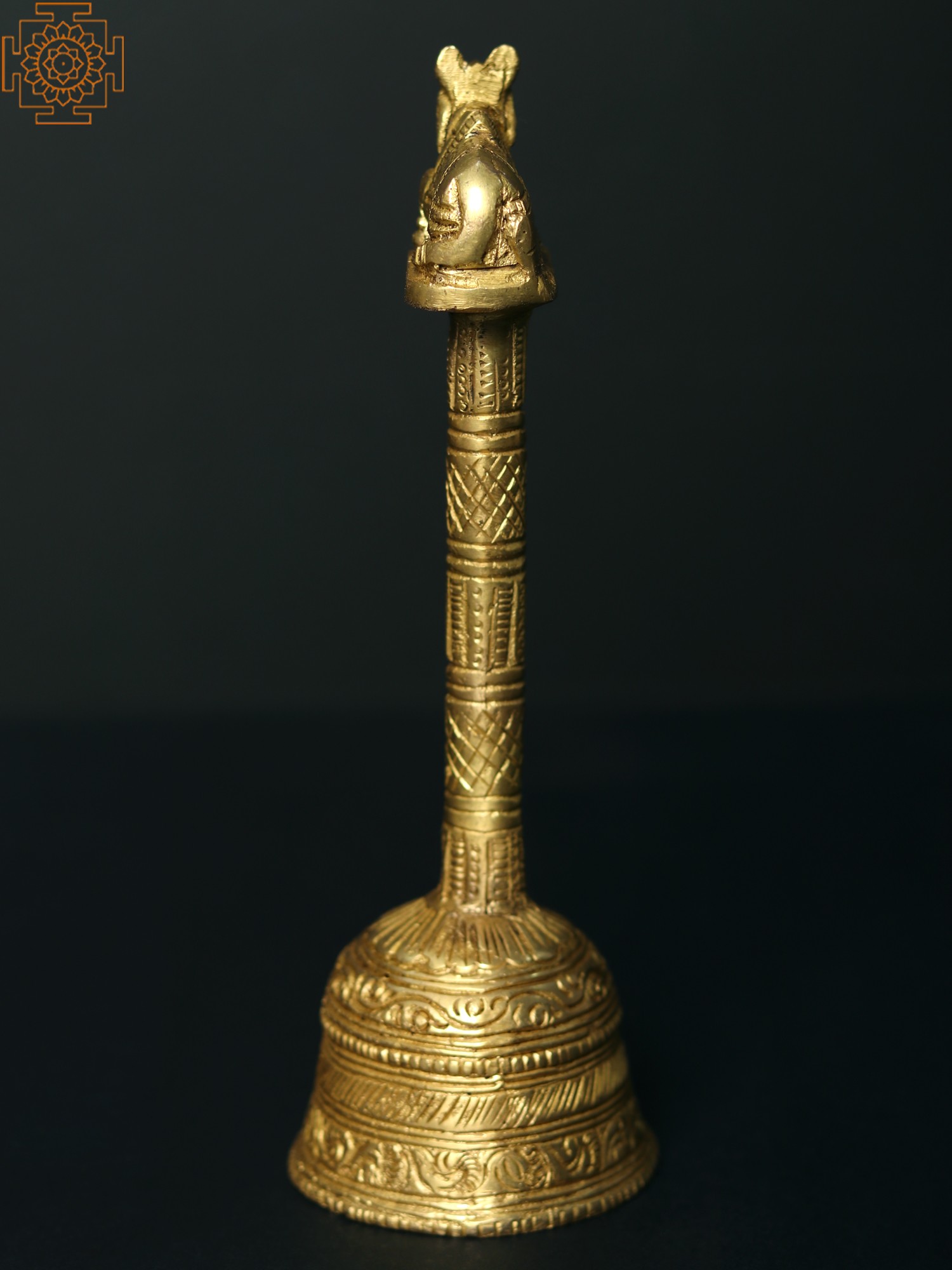 6" Brass Hindu Ritual Bell | Exotic India Art