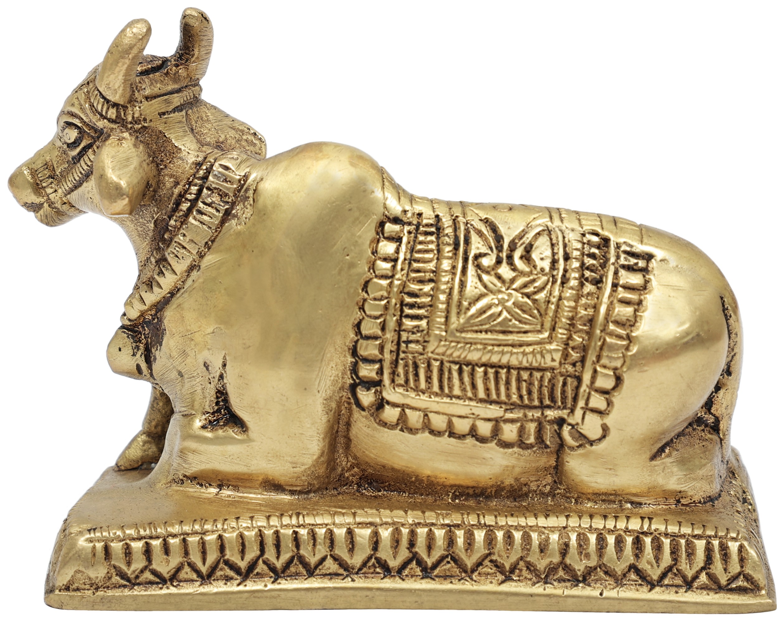 4" Brass Auspicious Nandi Statue (Lord Shiva’s Vahan) | Handmade ...