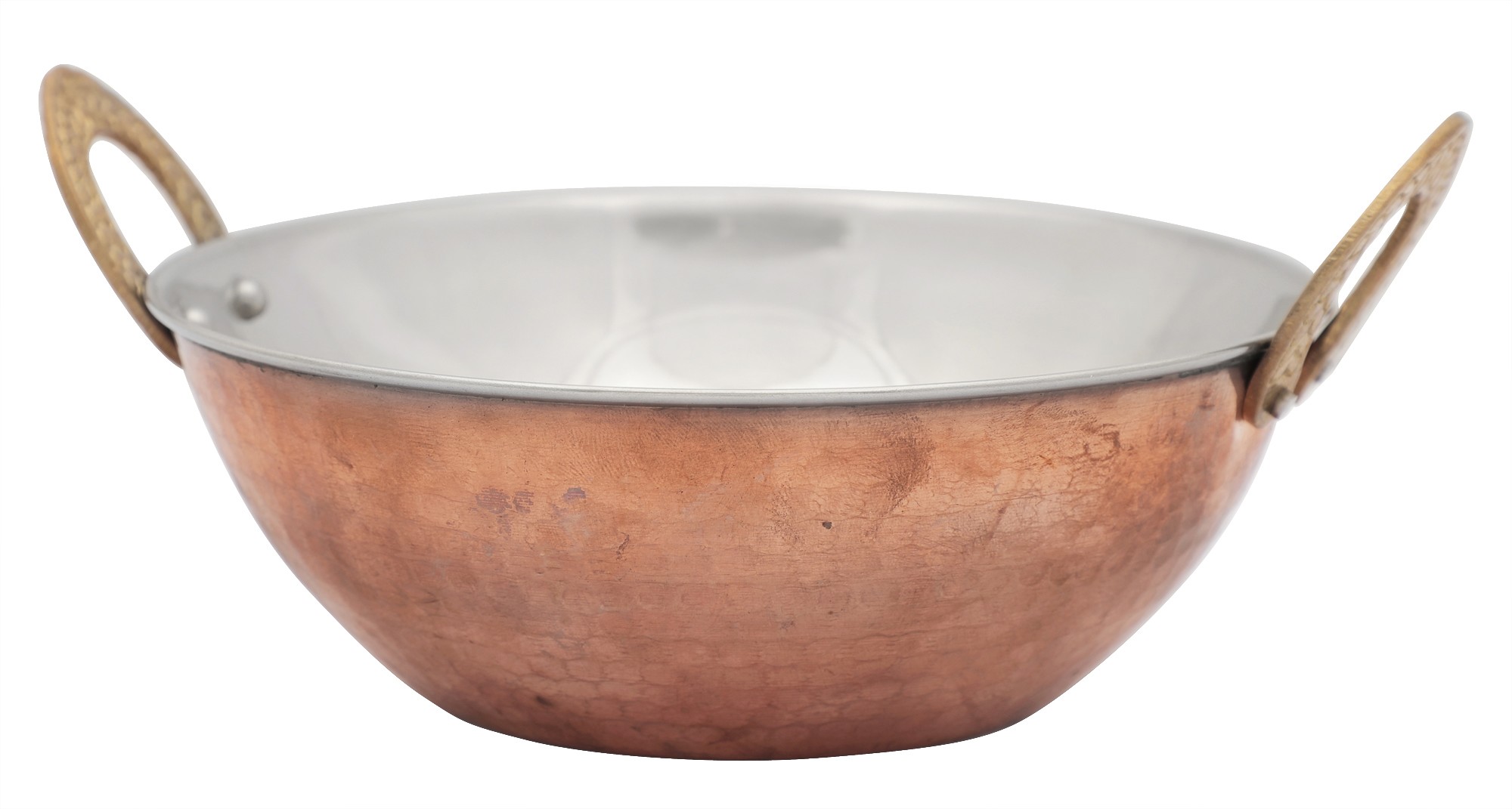 Small Stainless Steel Kadhai with Copper Bottom | Exotic India Art