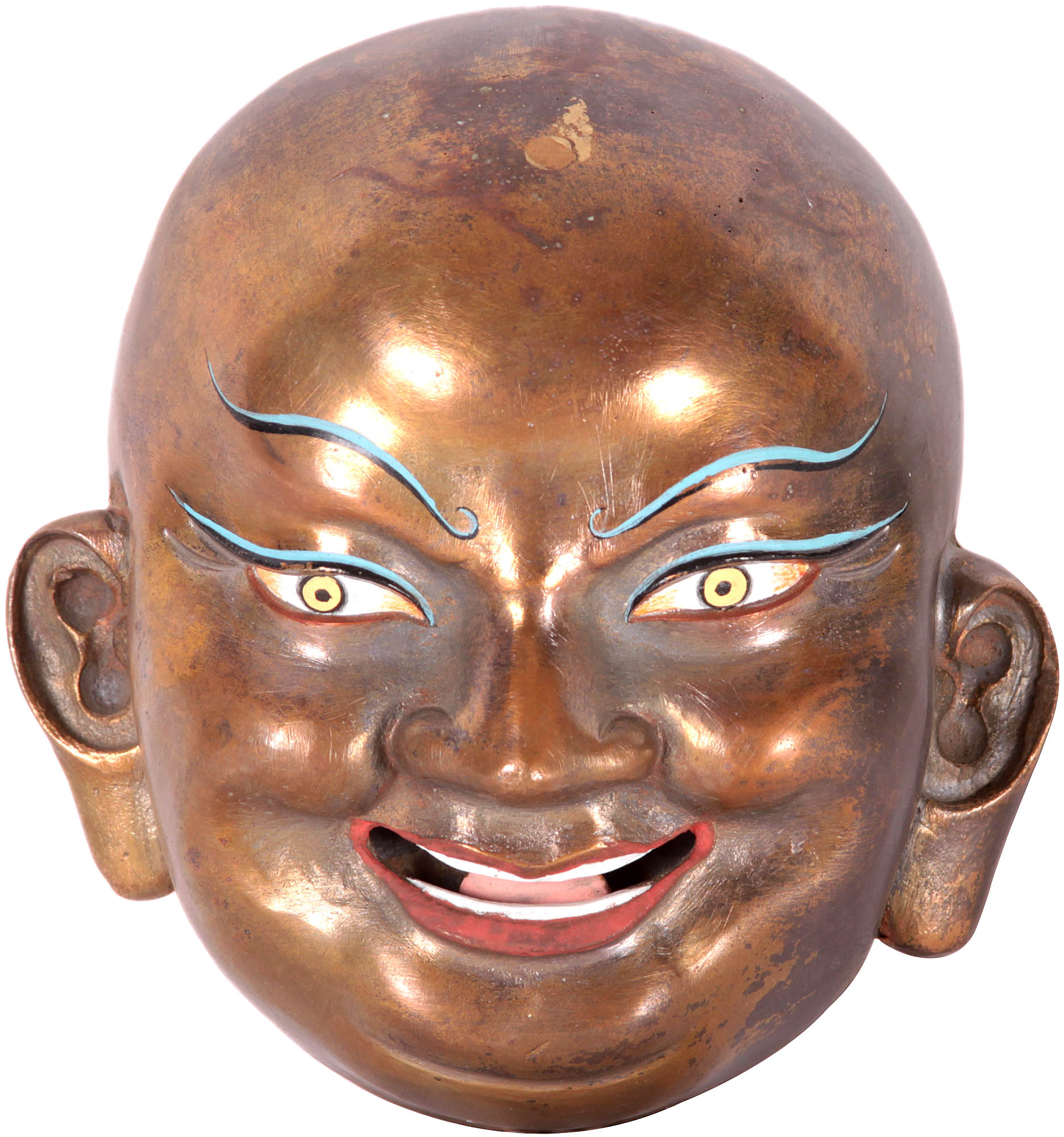 Laughing Buddha Mask Made at the Norbulingka Institute | Exotic India Art