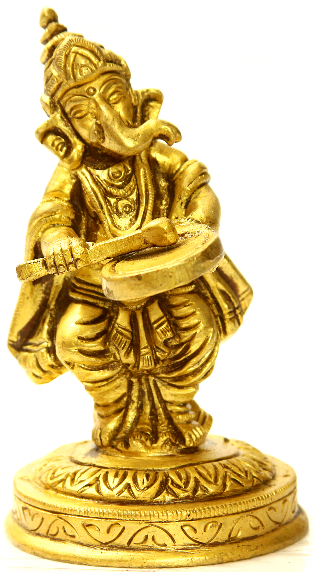 Lord Ganesha Playing a Musical Instrument (Small Sculpture) | Exotic ...