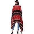 Jester-Red Jamwar Shawl from Amritsar with Woven Paisleys | Exotic ...