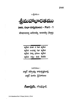 శ్రీమహాభారతము: Mahabharata - Aadi Parva and Sabha Parva (Part-I) | Exotic India Art