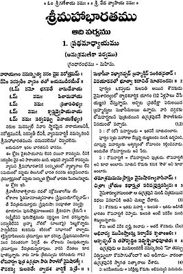 శ్రీమహాభారతము: Mahabharata - Aadi Parva and Sabha Parva (Part-I) | Exotic India Art