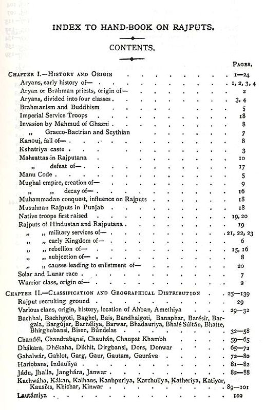 Hand-Book on Rajputs- History and Origin, Geographical Distribution ...