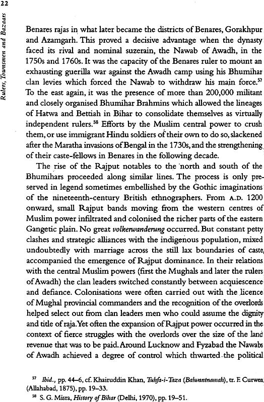 Rulers, Townsmen and Bazaars (North Indian Society in the Age of ...