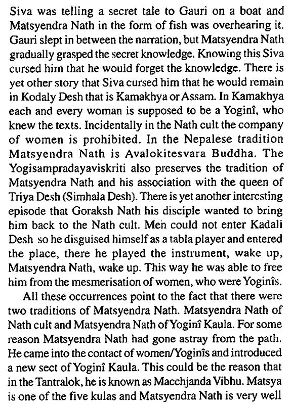 In the Belly of the Fish (Matsyendranatha and the Chakra of the Yoginis ...