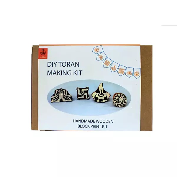 DIY Toran Making Kit: Handmade Wooden Block Print Kit | Exotic India Art