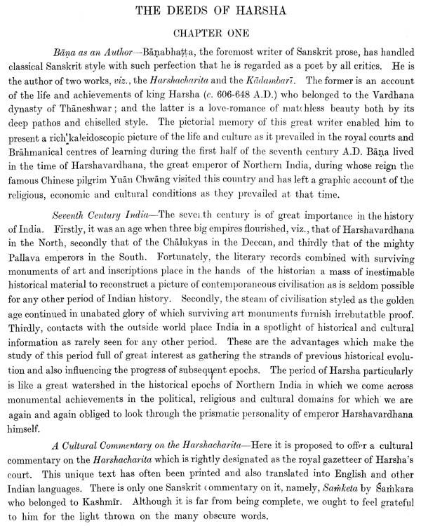 The Deeds of Harsha (Being a Cultural Study of Bana's Harshacharita ...