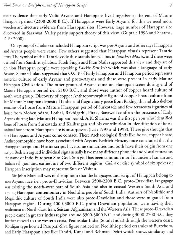 Decipherment of Harappan Script (Set of 2 Volumes) | Exotic India Art