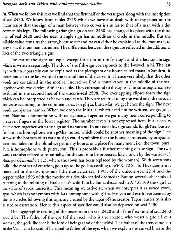 Decipherment of Harappan Script (Set of 2 Volumes) | Exotic India Art