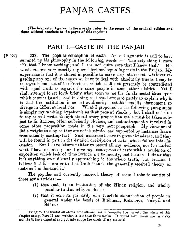 Panjab Castes (Races, Castes and Tribes of the People of Panjab ...