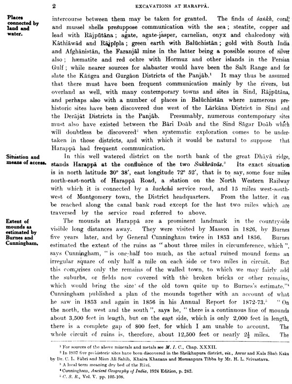 Excavations At Harappa- Part I Text (An Old and Rare Book) | Exotic ...