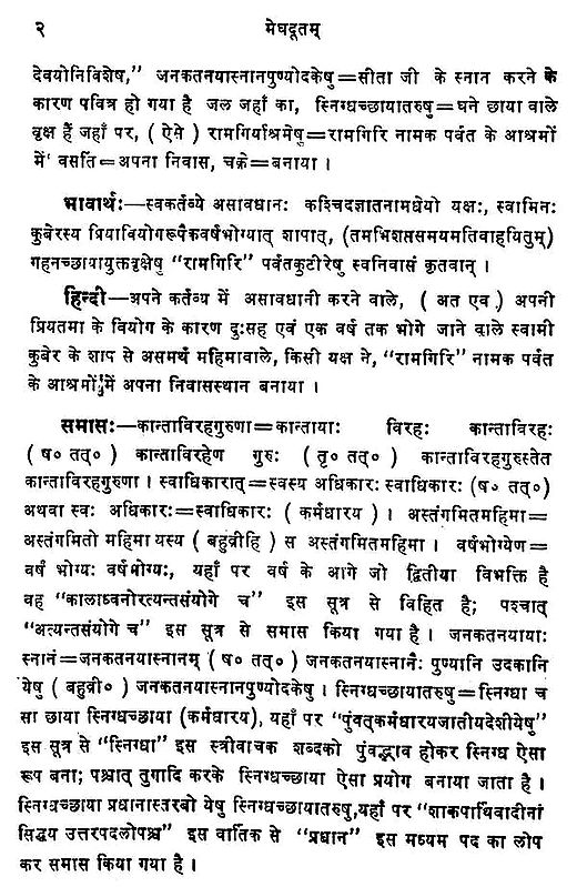 मेघदूतम् - Meghadutam of Mahakavi Kalidasa | Exotic India Art