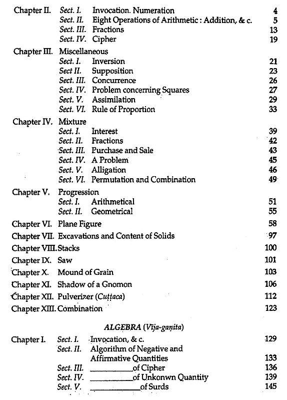 Classics of Indian Mathematics (Algebra with Arithmetic and Mensuration ...