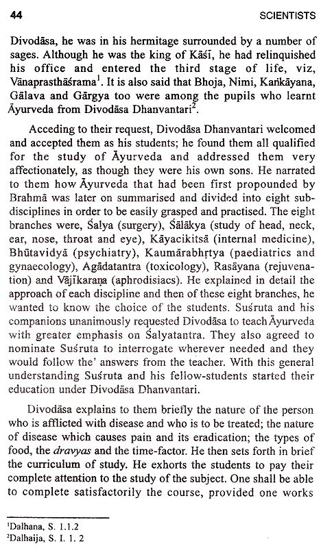 Scientists - (Dhanvantri, Caraka, Susruta Varamihira, Aryabhata ...