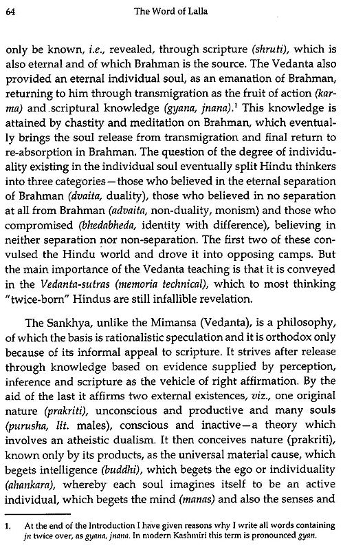 The Word of Lalla (Also known as Laleshwari, Lalla Yogeshwari ...